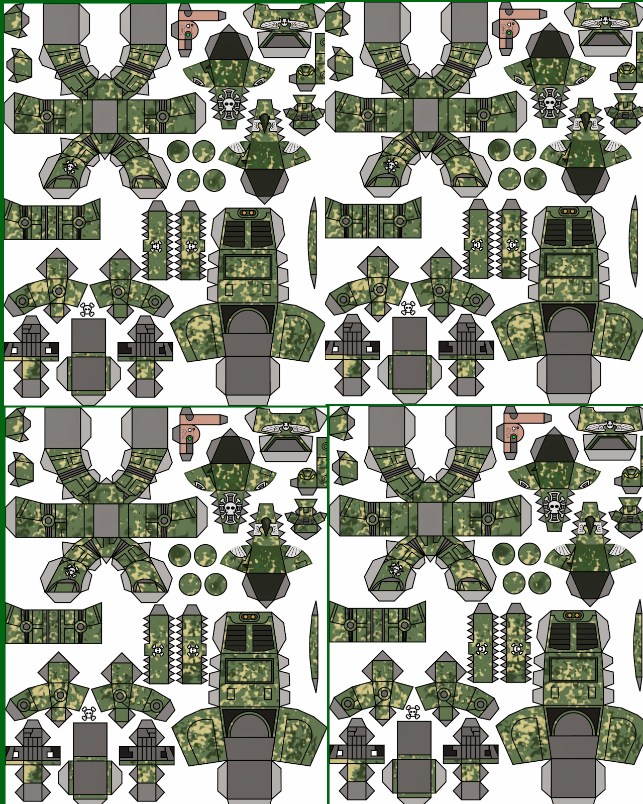 2.5D / 3D Paper Hammer Miniatures Quarter Size | Space Marine ...
